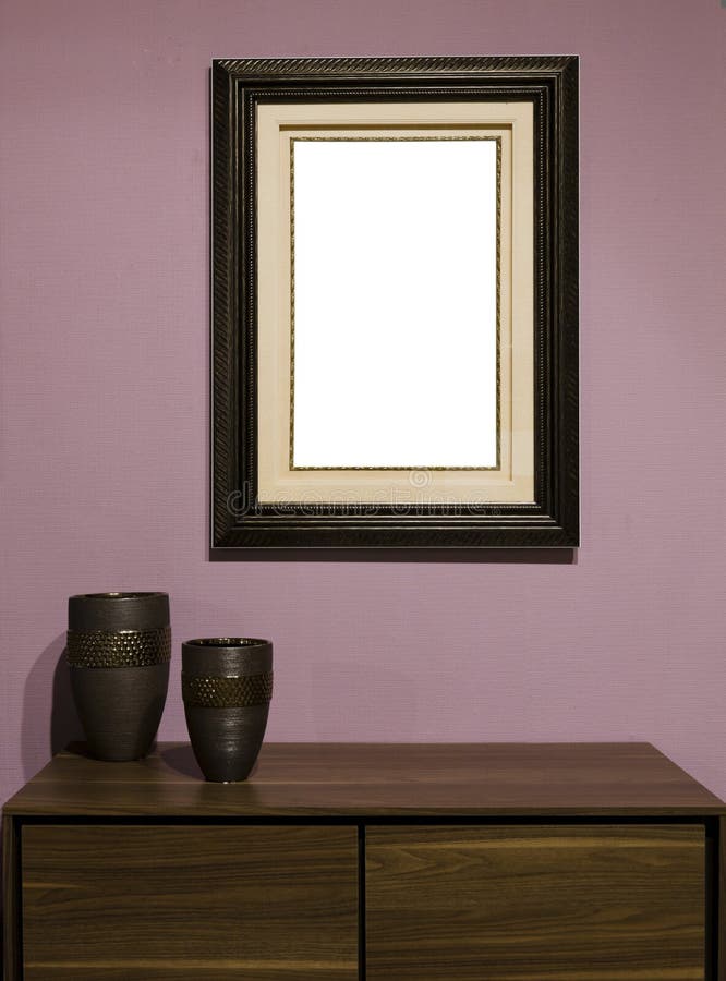 Picture frame on wall stock image. Image of dinner, design - 20929027