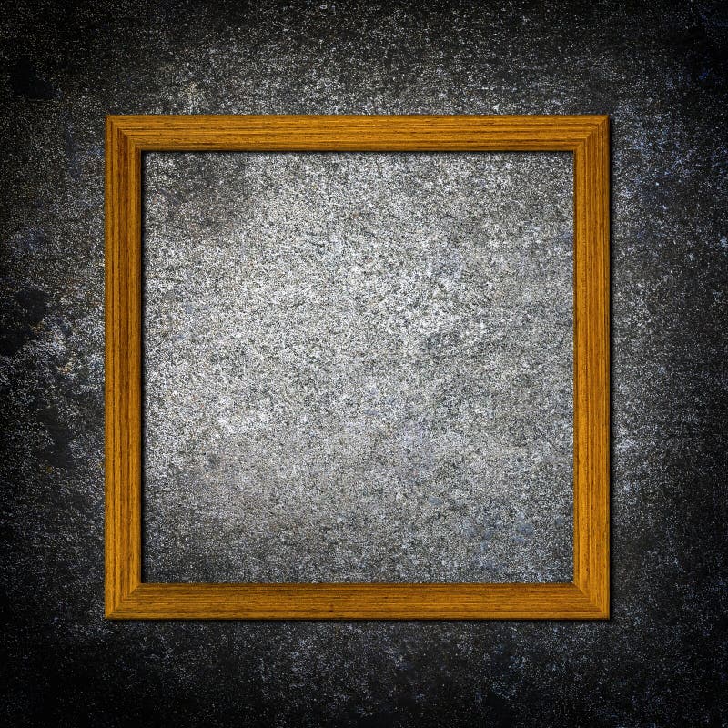 Picture Frames on Concrete Wall Stock Image - Image of ornamental ...