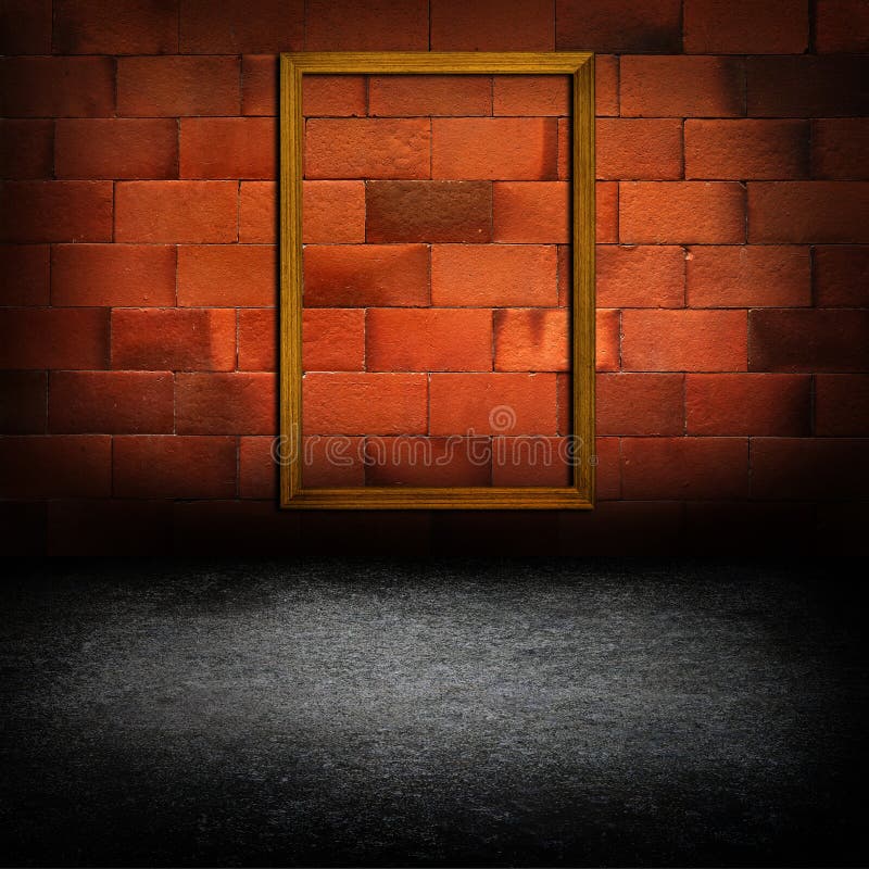 Picture Frames on Concrete Wall Stock Image - Image of elegant, dirty ...