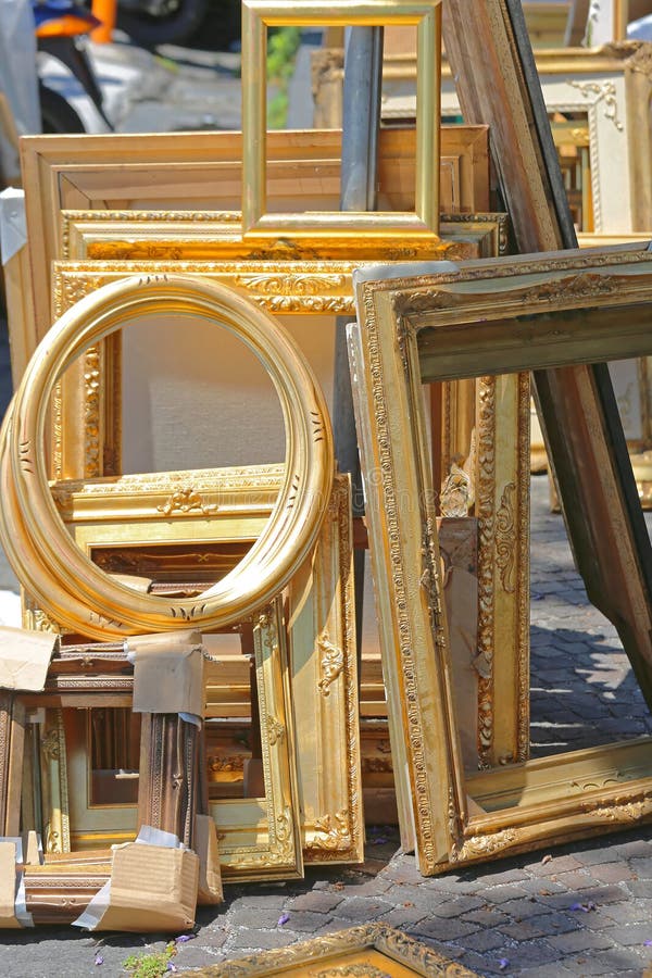 Picture Frames stock image. Image of street, market, golden - 74034053