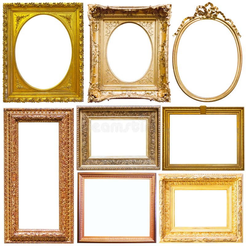 Picture Frames Isolated on White Stock Image - Image of holder ...
