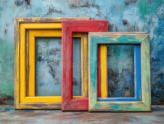 Picture Frames Side by Side Stock Image - Image of wall, design: 379472441