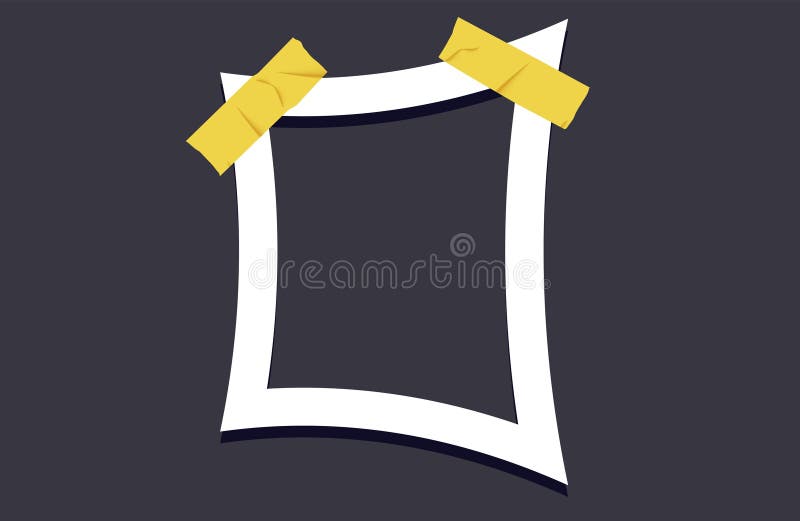 Picture Frames Taped. Photo Border with Scotch Stock Vector ...