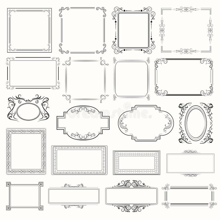 Picture frames stock vector. Illustration of decorative - 44291883