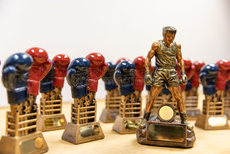 Picture of a Generic Boxing Trophy Stock Photo - Image of black, boxing ...