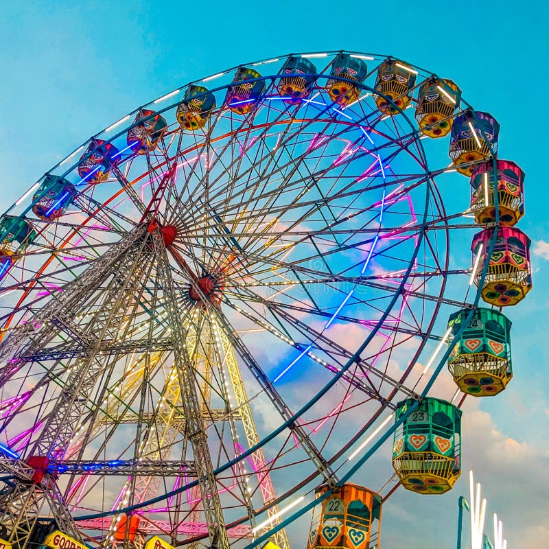 Picture of a Giant Wheel from a Village Fair Stock Image - Image of ...