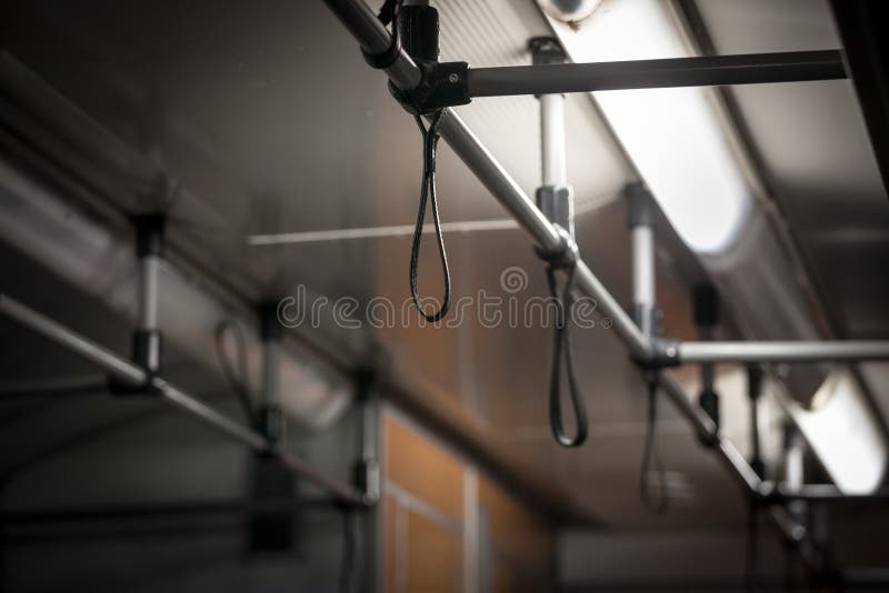 Handle of a Train Emergency Brake System in a Passenger Car Wagon with ...