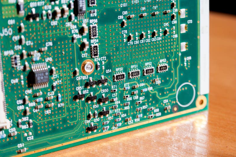 Picture of Green Printed Circuit Board - PCB. Computer Curcuit ...