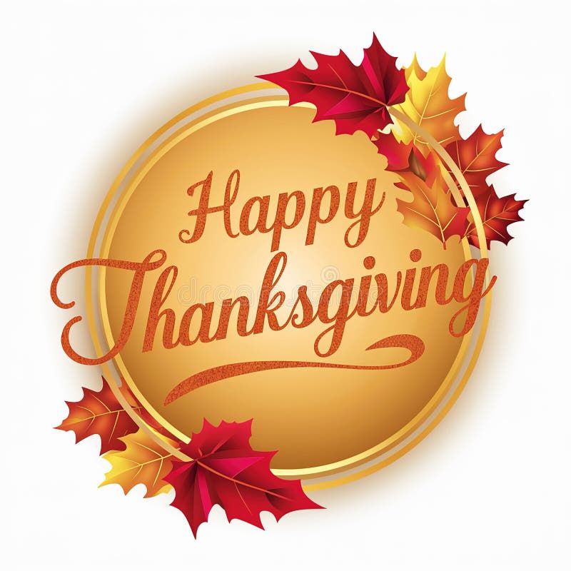 Picture of a Greeting Card of Happy Thanks Giving Day on a Solid ...