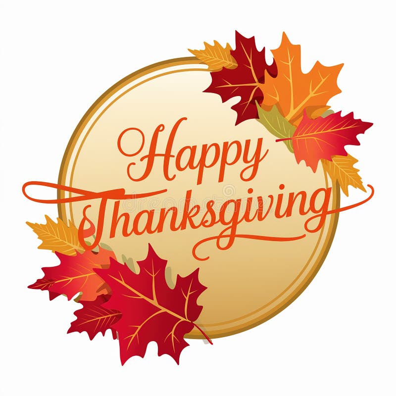 Picture of a Greeting Card of Happy Thanks Giving Day on a Solid ...