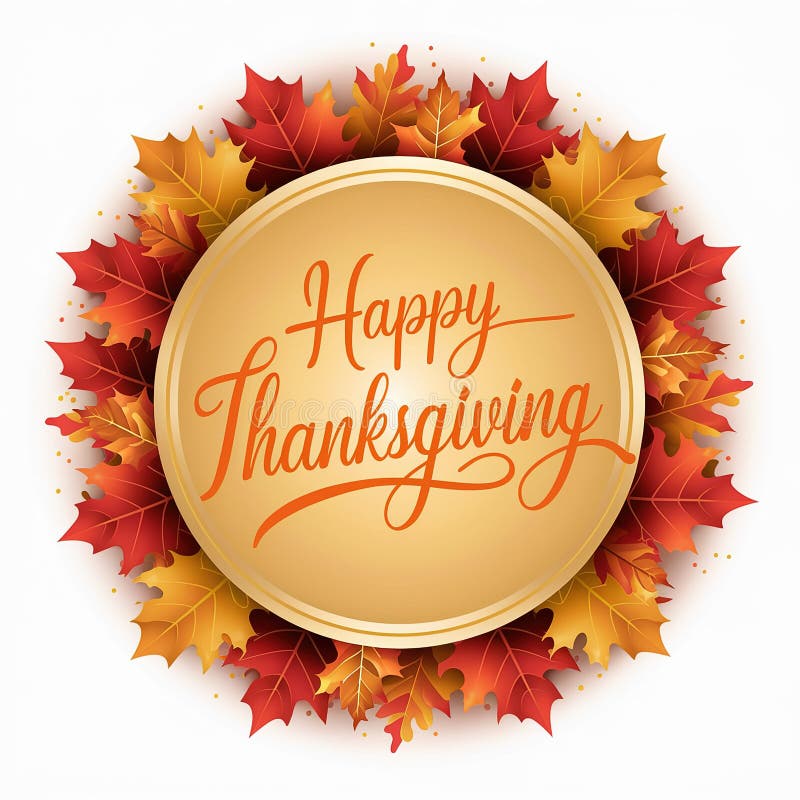 Picture of a Greeting Card of Happy Thanks Giving Day on a Solid ...