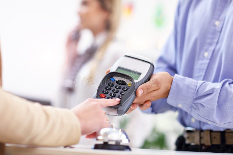People Paying in Hotel Reception Stock Photo - Image of room ...