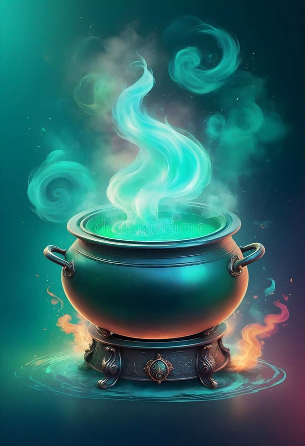 A Picture of a Halloween Cauldron with a Fire in the Middle of it and ...
