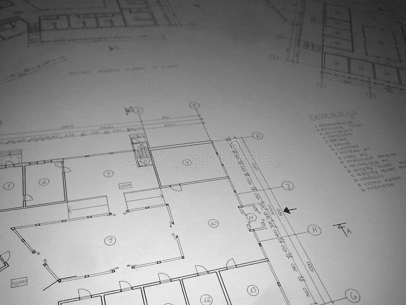 Picture of Hand Drawn Architecture Plans Stock Illustration ...