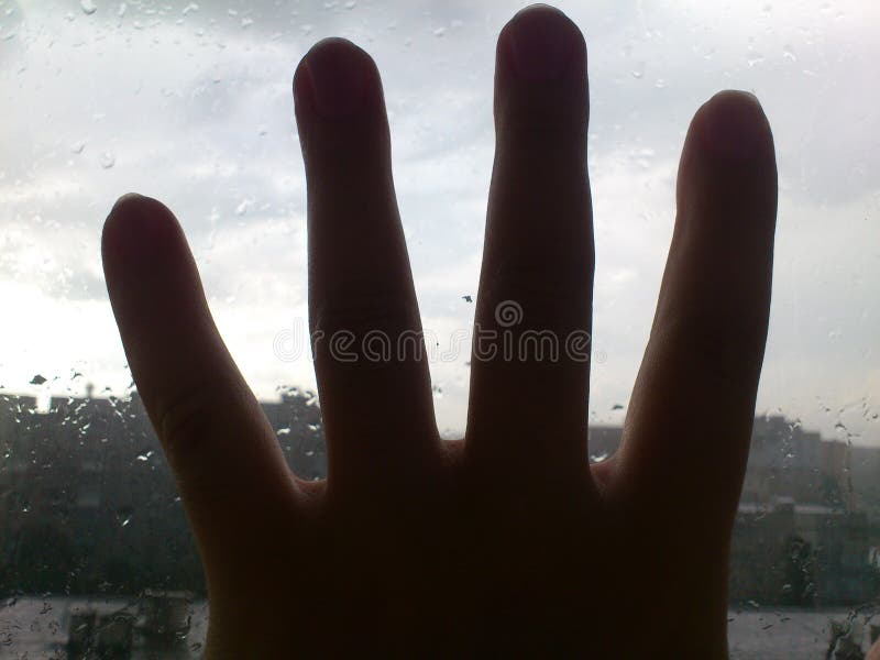 Picture hand on the window stock photo. Image of relaxation - 154192242