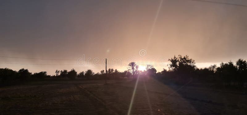 This Picture Has Great Sunset Scene. Stock Illustration - Illustration ...