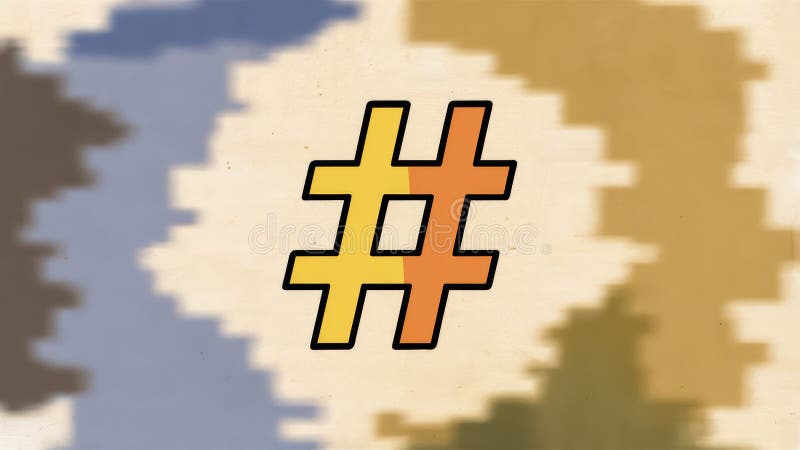 A Picture of a Hash Symbol on Top of an Abstract Background, AI Stock ...