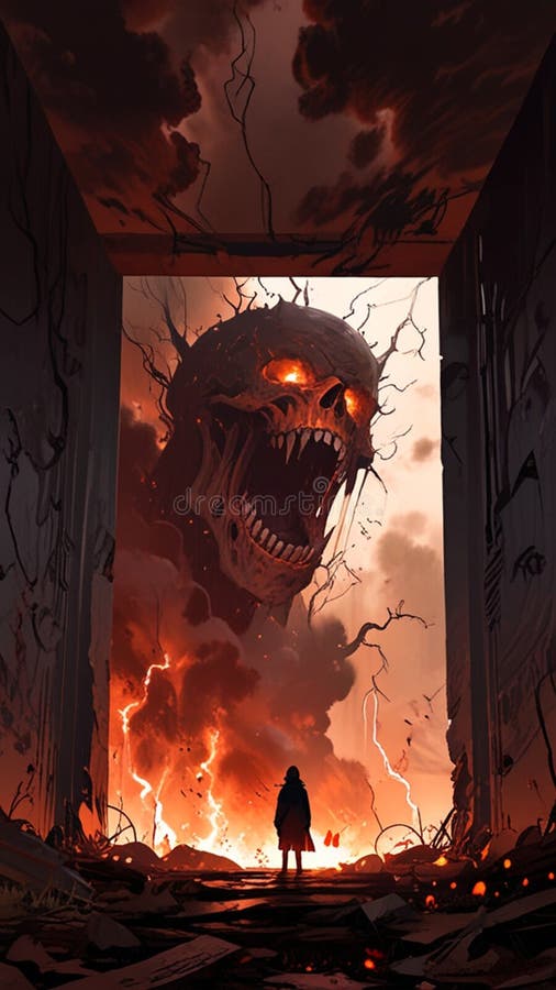 A Picture of a Hell with a Shade Where More Horrible Image Stock ...