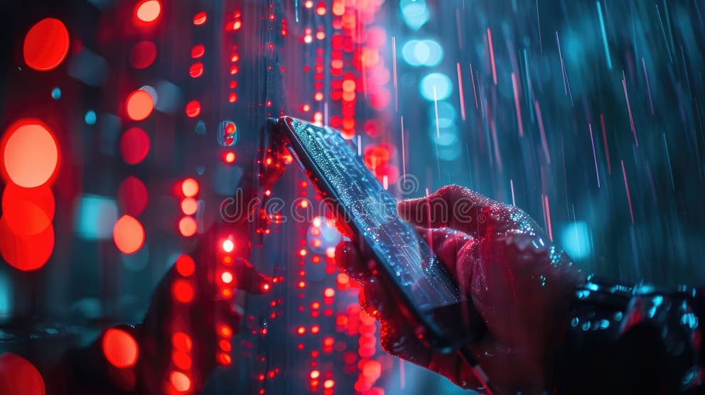 Picture of Human Commit Crime in Digital System Hack Computer ...