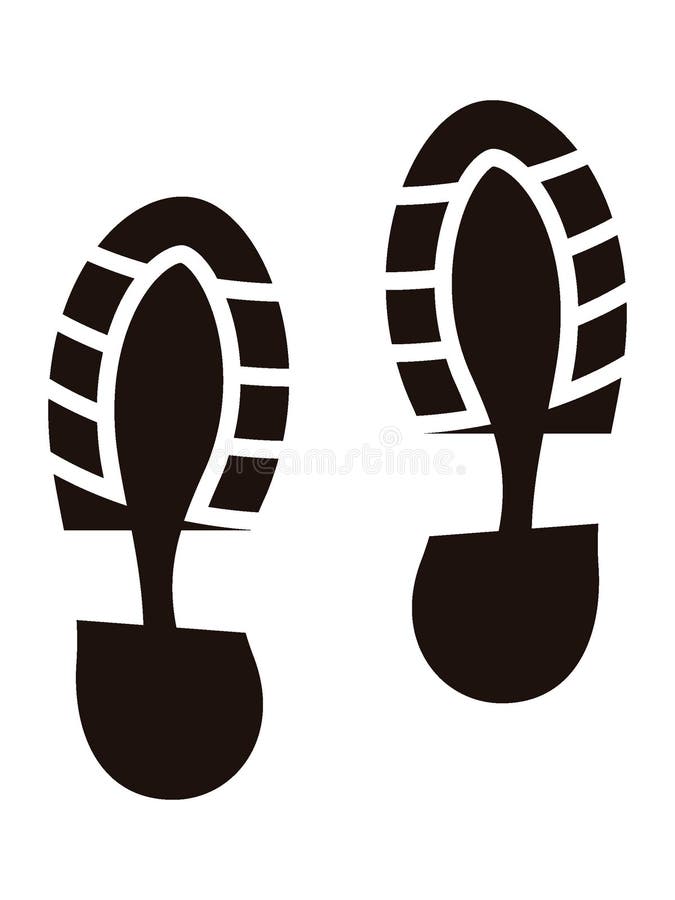 Human Shoe Footprint Icon. Vector Footwear. Flat Style. Black ...