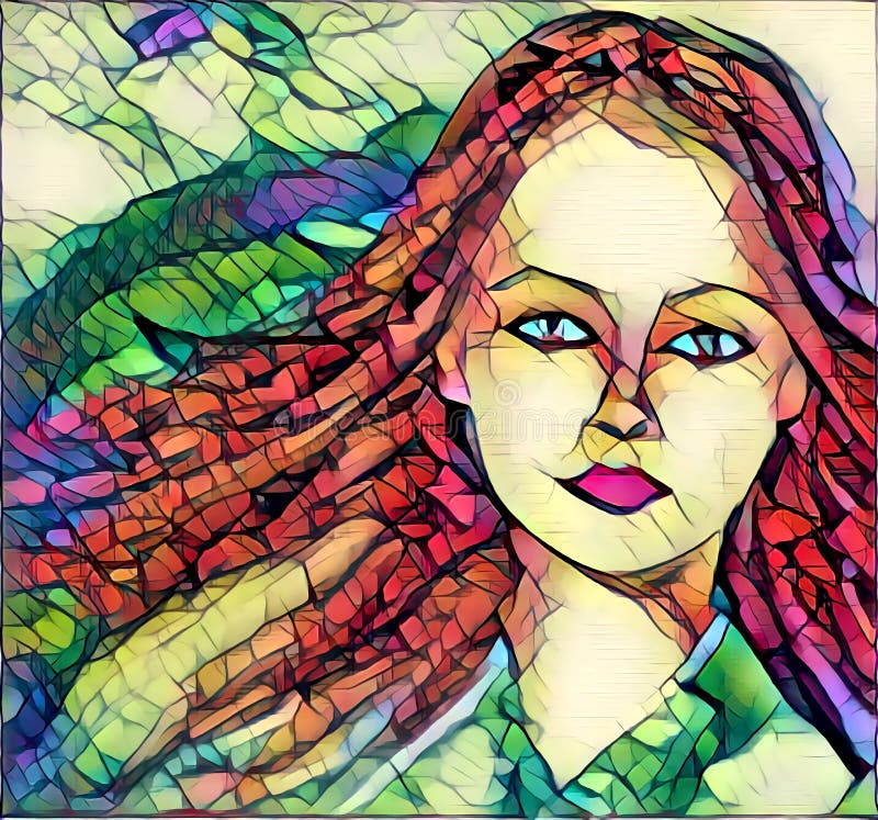 Three-dimensional Portrait of a Woman, Artificial Intelligence Artwork ...