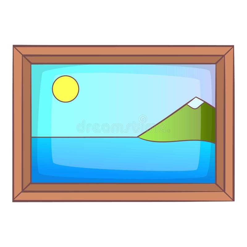 Picture Icon, Cartoon Style Stock Vector - Illustration of graphic ...