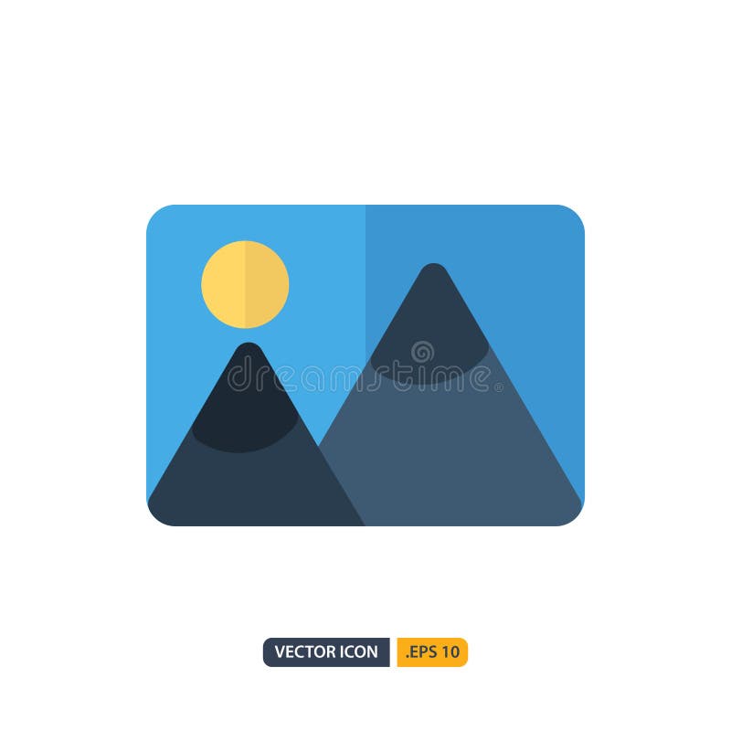 Picture Icon in Flat Style Isolated on White Background. for Your Web ...