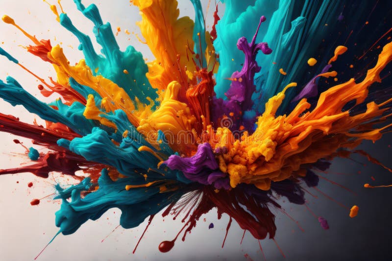 Picture Illustrating a Blend of Colorful Paint and Rich Texture, Ideal ...