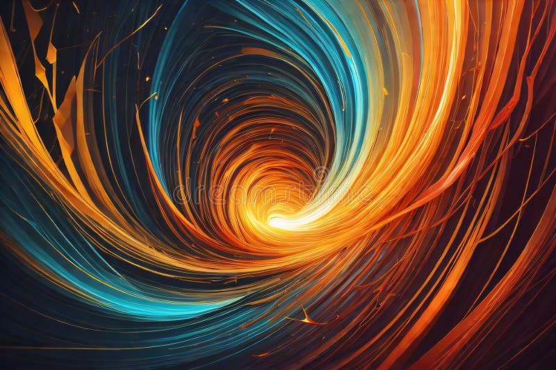 Picture Illustrating an Interaction of Various Shapes on a Multihued ...