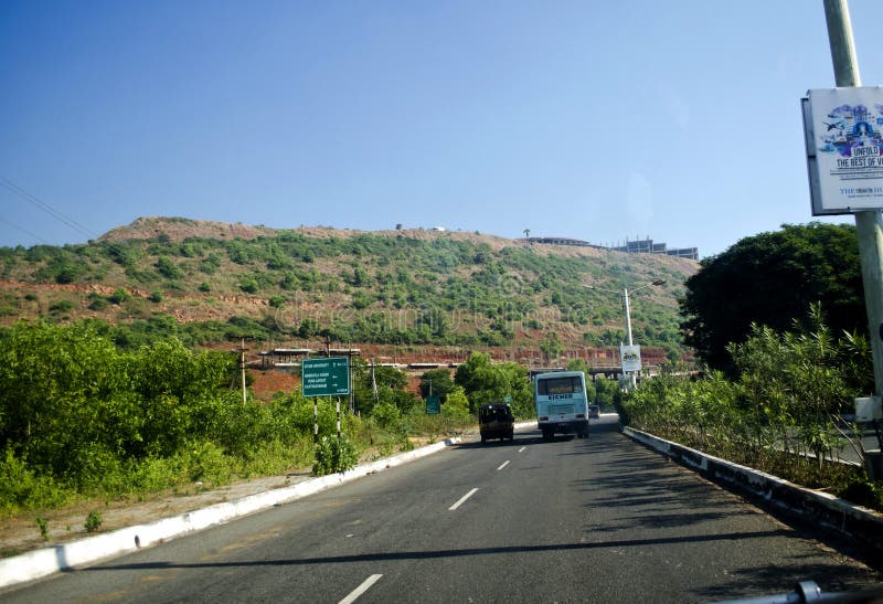 A Picture of Indian Road with a Vehicle Editorial Photo - Image of ...