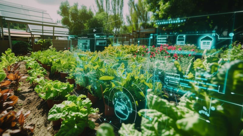 Digital Tools Enhancing Plant Growth in High-Tech Greenhouse Stock ...