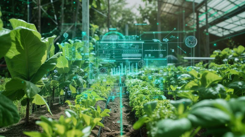 AI-Controlled Greenhouse with Digital Monitoring System Stock Image ... AI-Controlled Greenhouse with Digital Monitoring System Stock Image ...