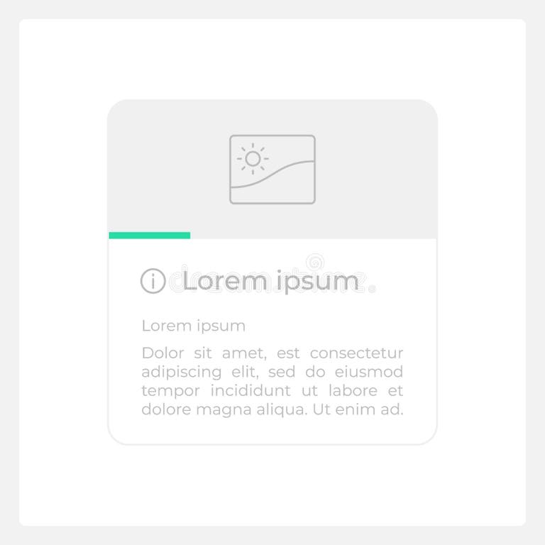 Picture Information UI Element Template Stock Vector - Illustration of ...