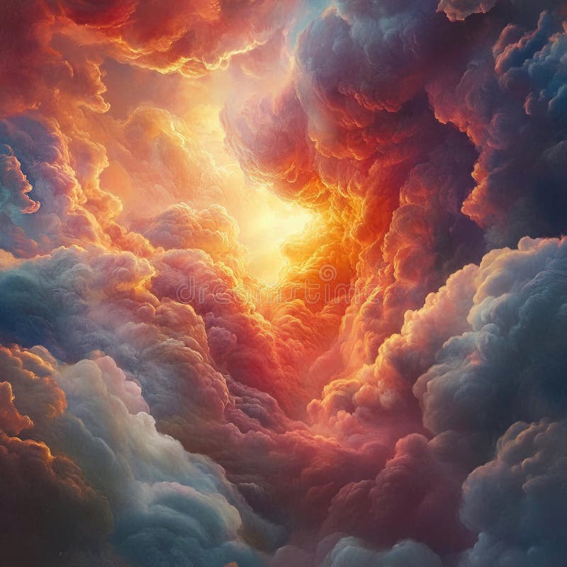 The Intense and Impressive Clouds Stock Illustration - Illustration of ...