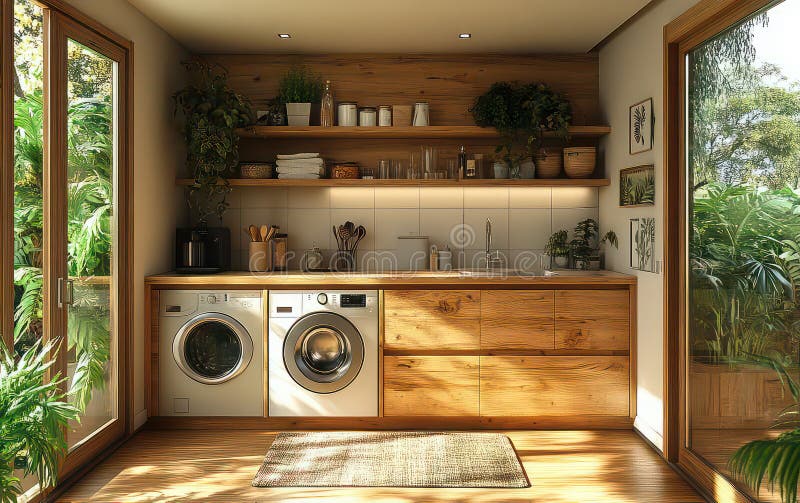Interior Pictures of the Kitchen Inside the House Stock Illustration ...