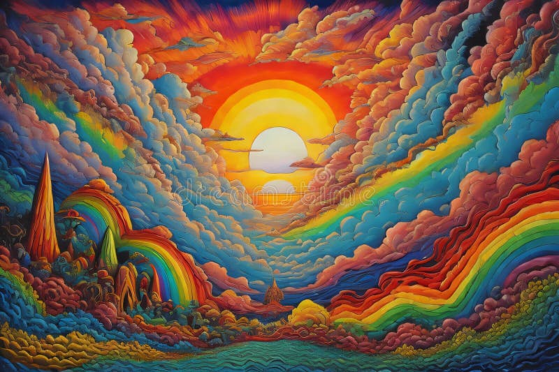 Picture Interpreting the Surreal Essence of Sunrise or Sunset through ...