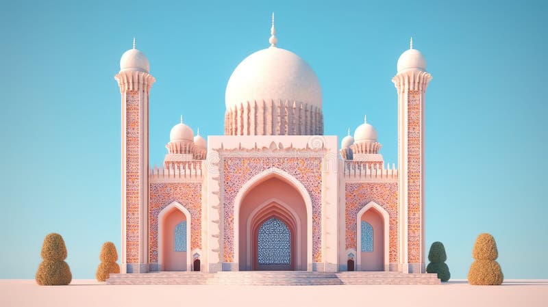 Picture of Islamic Mosque Architecture.AI Generated Stock Illustration ...