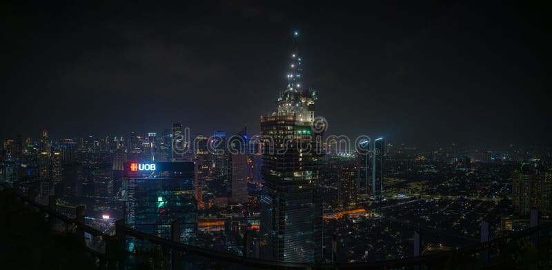 Jakarta at Night, Java, Indonesia Stock Photo - Image of island, walk ...