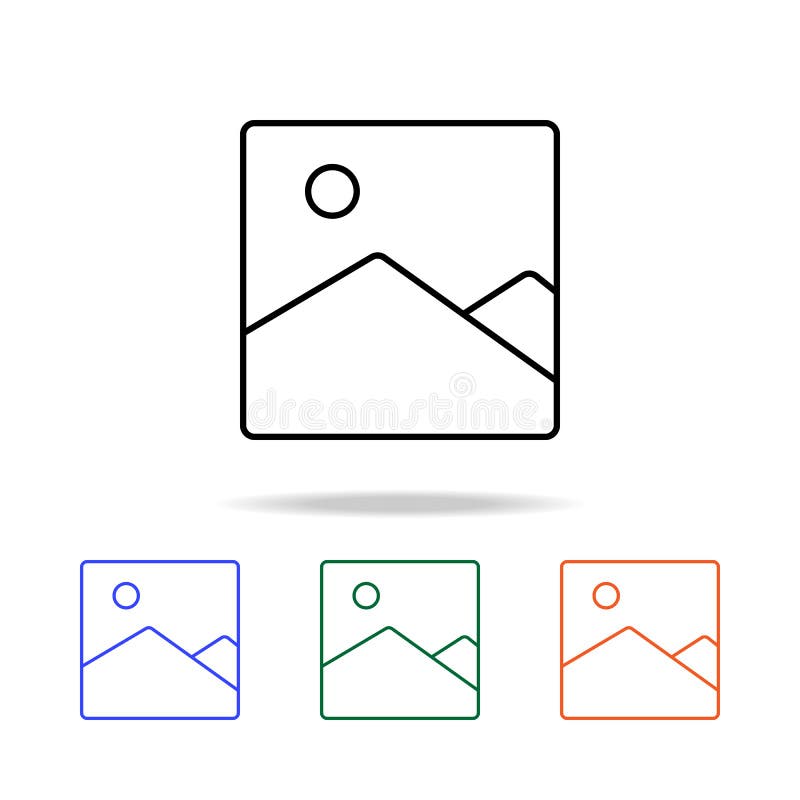 Picture Landscape Icon. Elements of Simple Web Icon in Multi Color ...