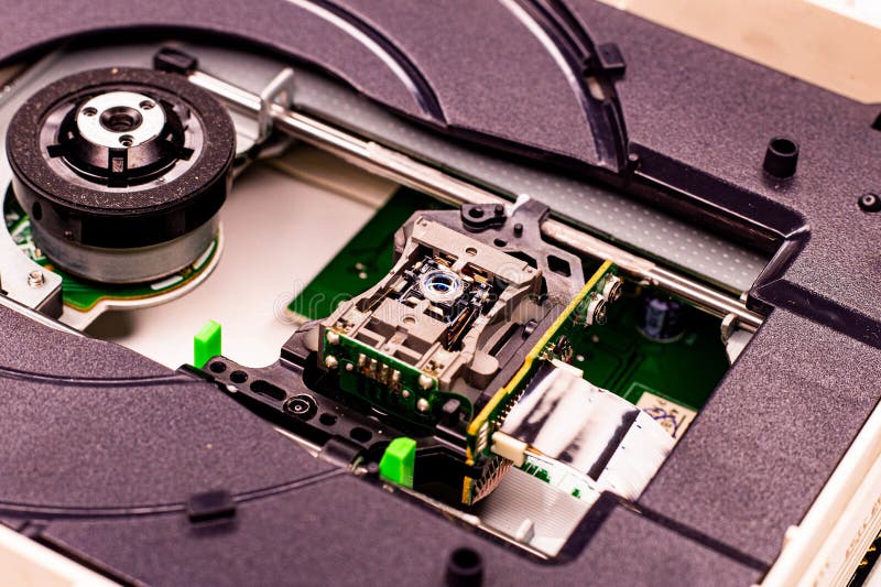 Laser from an Old Computer Dvd Reader. Stock Photo - Image of cable ...