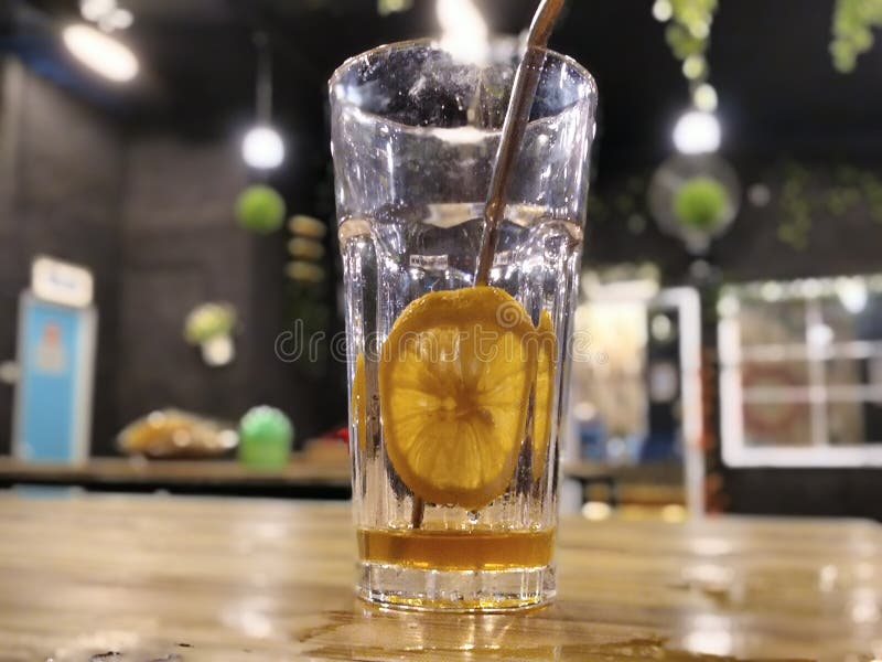 Picture lemon tea in glass stock photo. Image of glas - 261613528