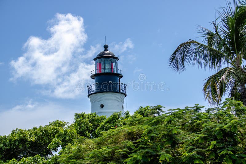 Lighthouse in the keys stock photo. Image of black, architecture ...