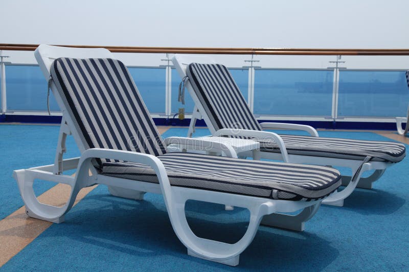A Picture of the Lounge Chairs Onboard the Ship. Stock Photo - Image of ...