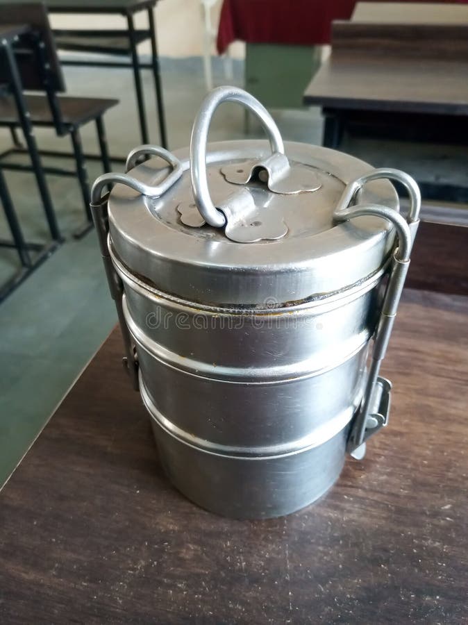 This is the Picture of Luch Box. Stock Image - Image of metal, food ...