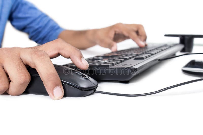 Picture of Man Working with Pen Tab. Stock Image - Image of office ...