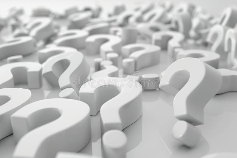 A Picture of Many Question Marks on a White Background. Suitable for ...