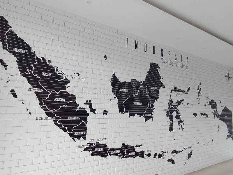 Picture map indonesian editorial photography. Image of architecture ...