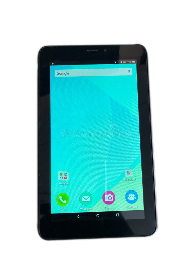 Mobile Tablet on White Background Editorial Photography - Image of ...