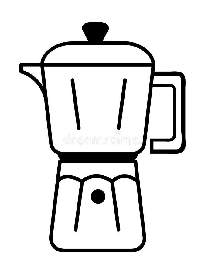 Picture of a Mocha Coffee Pot Stock Vector - Illustration of union ...