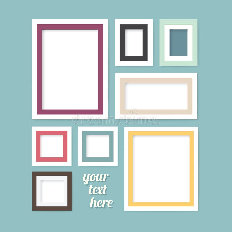 Picture Modern Frame Design Banners Set . Stock Illustration ...